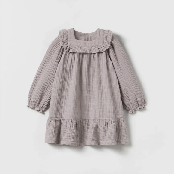Zara | Dresses | Zara Kids Gray Textured | Poshmark